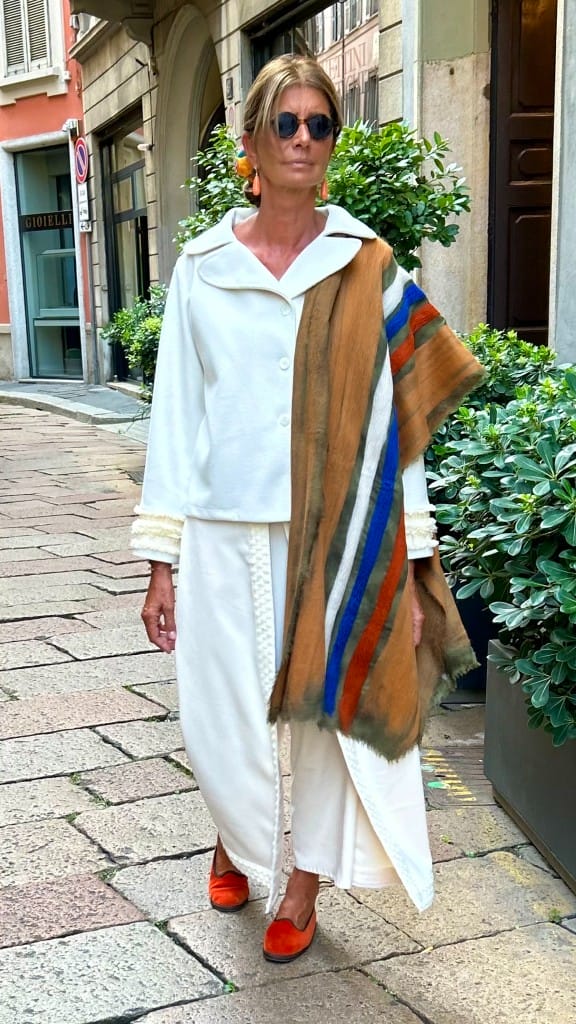 Dalla Jacket Jannacci Trouser Peonia Stole - Valeria Ferlini